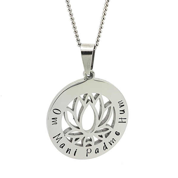 Lotus "Om Mani Padme Hum" Pendant - Coorabell Crafts
